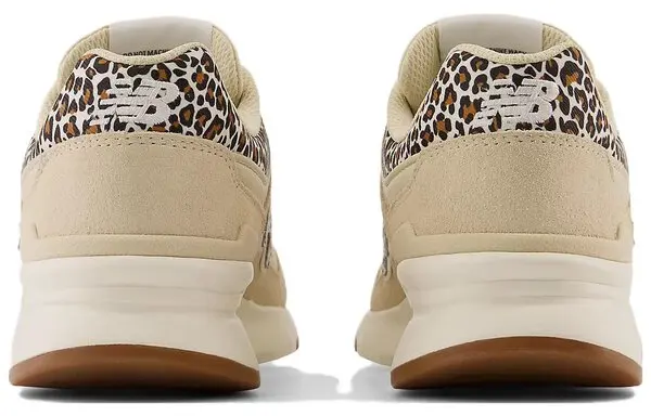 NEW BALANCE 997h Sneakers With Leopard Print Accents - Cream/brown