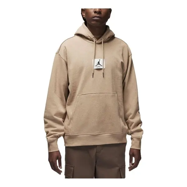 JORDAN Air Flight Fleece Pullover Hoodie - Hemp/heather/sail