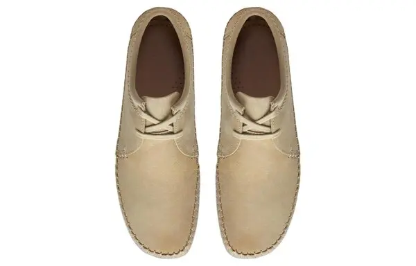 Clarks Weaver Suede Derby Shoes - Maple