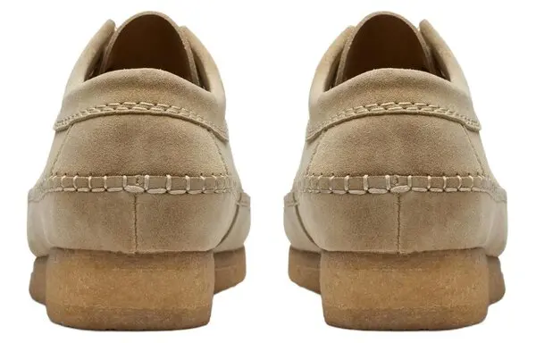 Clarks Weaver Suede Derby Shoes - Maple
