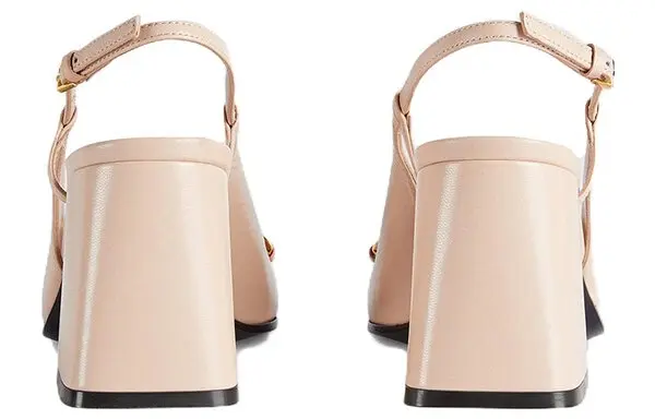 Gucci Horsebit Mid Heel Slingback - Neutral