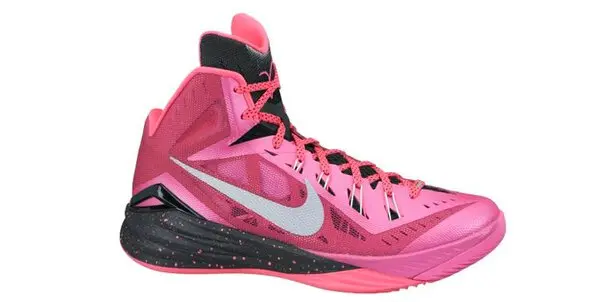 Nike Hyperdunk 2014 High Top Athletic Sneakers - Pink/black/pink
