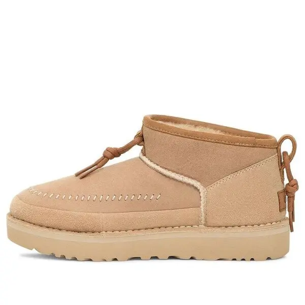 UGG Ultra Mini Crafted Regenerate Ankle Boots - Sand
