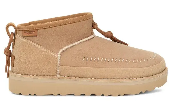 UGG Ultra Mini Crafted Regenerate Ankle Boots - Sand