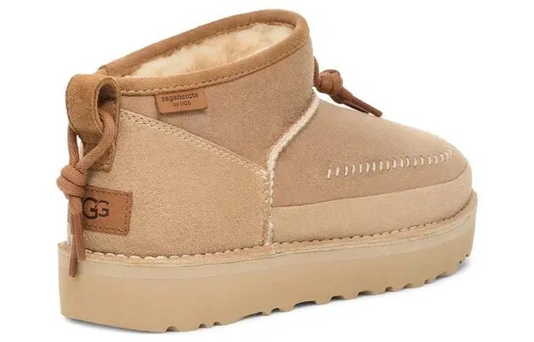 UGG Ultra Mini Crafted Regenerate Ankle Boots - Sand