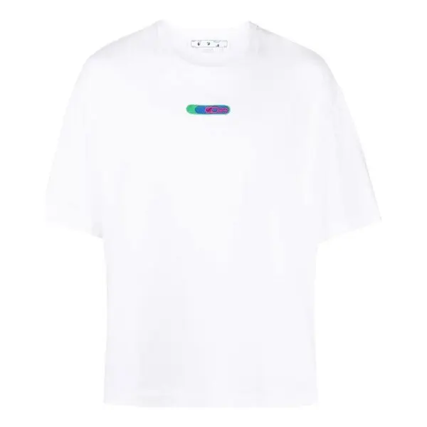 Off-White Back Logo Printing" Short Sleeve T-shirt - Multi-color