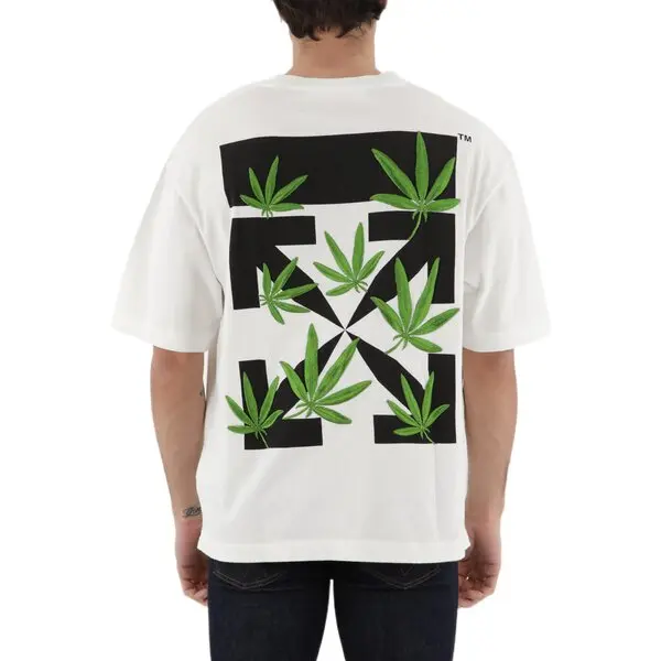 Off-White Back Logo Printing" Short Sleeve T-shirt - Multi-color