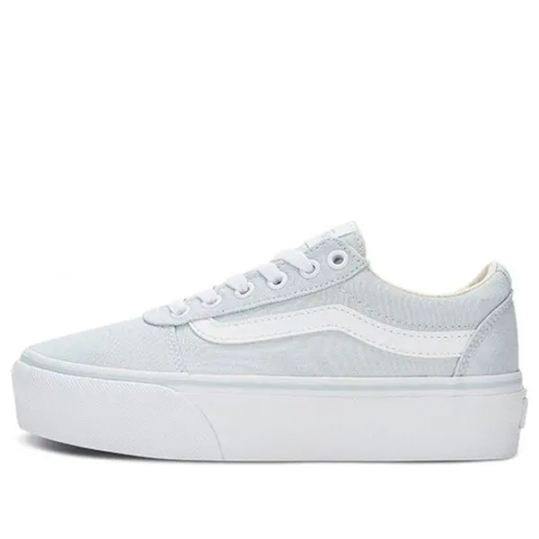 VANS Ward Platform Sneakers - White/blue