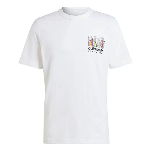 Adidas Adventure Graphic T-shirts - White