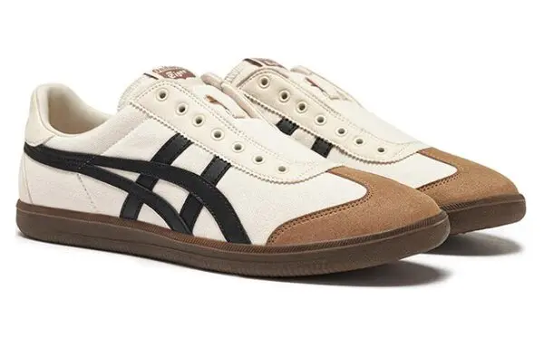 Onitsuka Tiger Tokuten Slip-on Sneakers - White/brown/black