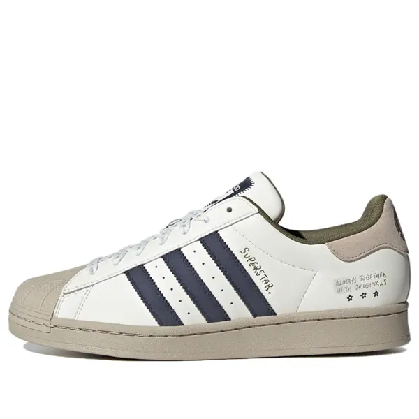 Adidas Originals Superstar Sneakers - White/beige/navy