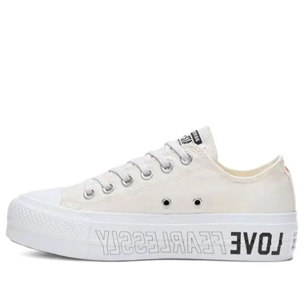 CONVERSE Chuck Taylor All Star Lift Low "love Fearlessly - White