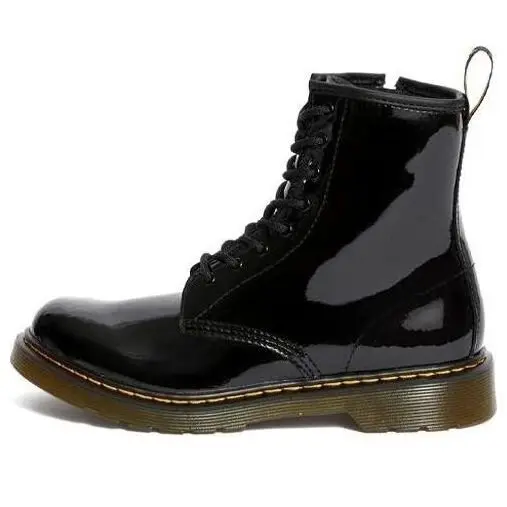 Dr. Martens 1460 Patent Leather Lace Up Boots - Black