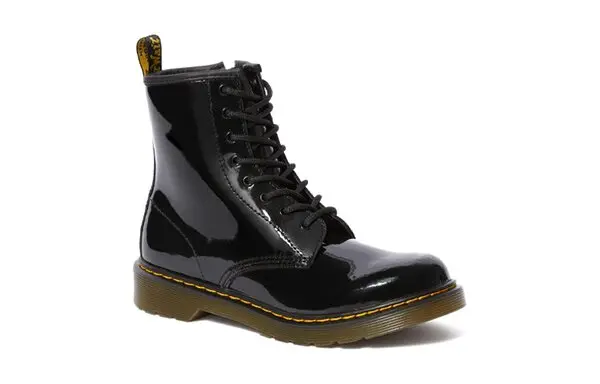 Dr. Martens 1460 Patent Leather Lace Up Boots - Black
