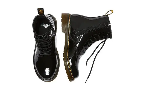 Dr. Martens 1460 Patent Leather Lace Up Boots - Black
