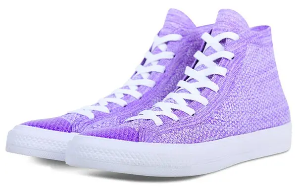 CONVERSE X Nike Chuck Taylor All Star Flyknit High Top Sneakers - Purple