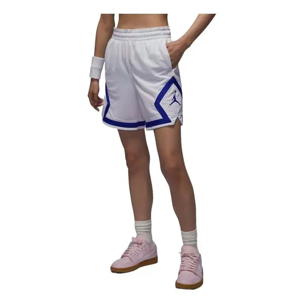 JORDAN Sport Diamond Basketball Shorts - White/blue