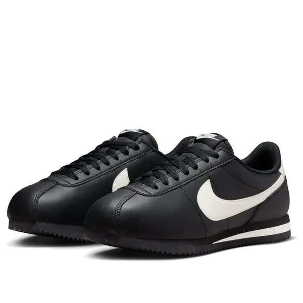 Nike Cortez Leather Sneakers - Black/pale Ivory