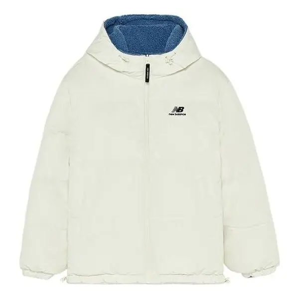 NEW BALANCE Logo Sportswear Puffer Jacket - White/blue