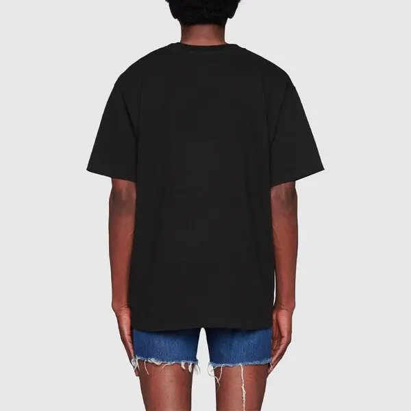 Gucci X The North Face Crossover Alphabet Logo Printing Loose Round Neck Short Sleeve T-shirt - Black