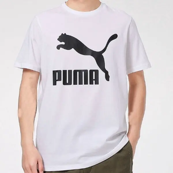 PUMA Classics Logo T-shirt 'white Black - White/black