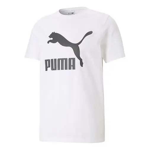PUMA Classics Logo T-shirt 'white Black - White/black