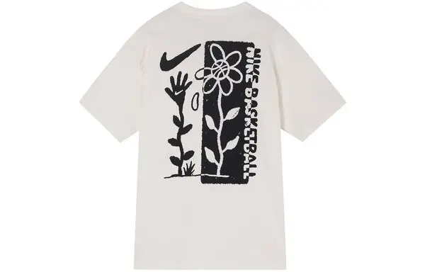 Nike Logo Printing Pattern Pullover Casual Short Sleeve White T-shirt