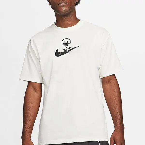 Nike Logo Printing Pattern Pullover Casual Short Sleeve White T-shirt