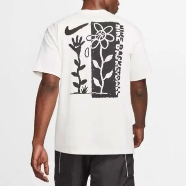 Nike Logo Printing Pattern Pullover Casual Short Sleeve White T-shirt