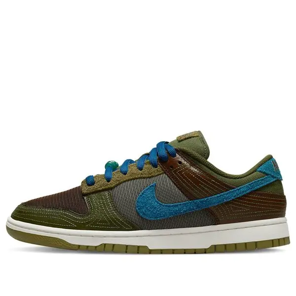 Nike Dunk Low Nh 'cacao Wow' Sneakers - Green/blue/gray