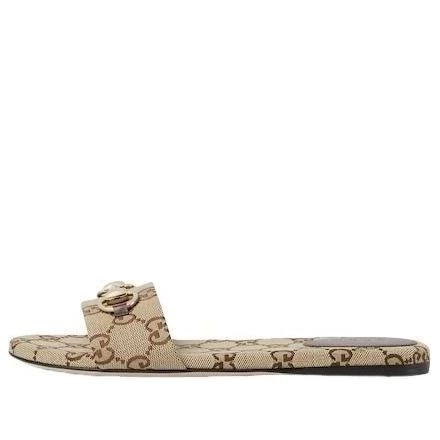 Gucci Horsebit Slide Sandals - Beige/brown