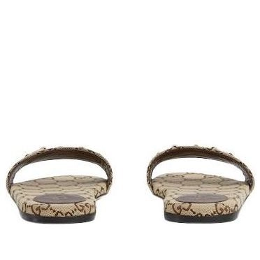 Gucci Horsebit Slide Sandals - Beige/brown