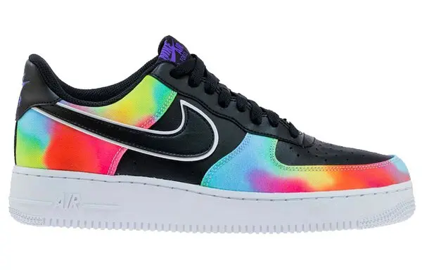 Nike Force 1 Low 'tie-dye' Sneakers - Black/multi-color