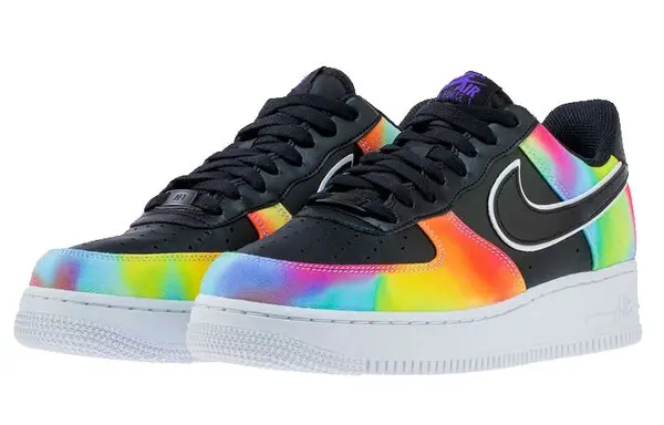 Nike Force 1 Low 'tie-dye' Sneakers - Black/multi-color