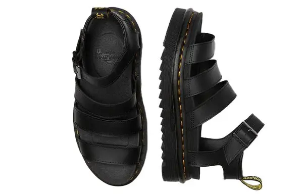 Dr. Martens Blaire Leather Sandals - Black