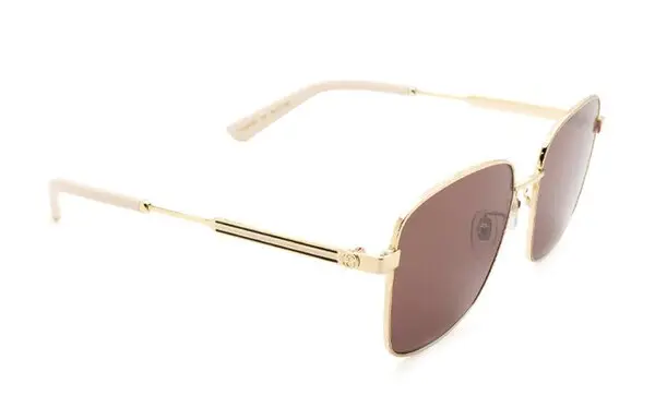 Gucci Square Frame Metallic Sunglasses