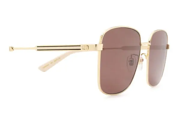 Gucci Square Frame Metallic Sunglasses