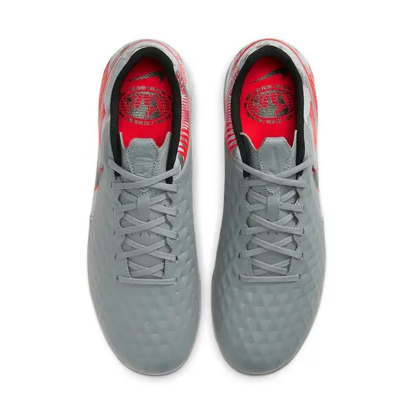 Nike Legend Academy Ag Artificial Grass Soccer Cleats - Grey/red