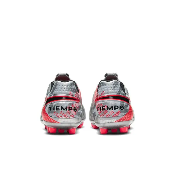 Nike Legend Academy Ag Artificial Grass Soccer Cleats - Grey/red