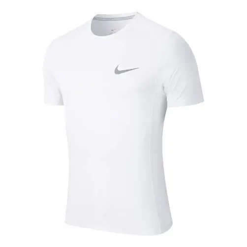 Nike Miler Short Sleeve Running Top - White