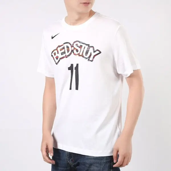 Nike Dri-fit Nba Brooklyn Nets Kyrie Irving Graphic Tee - White