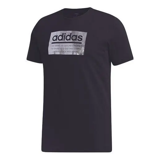 Adidas M Foil Box T Printing Short Sleeve - Black