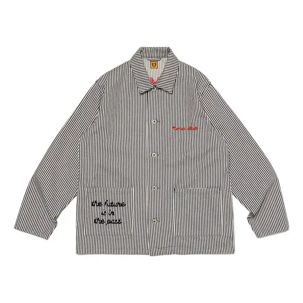 HUMAN MADE Indigo Striped Coverall Jacket - Grey