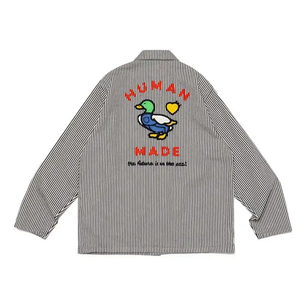 HUMAN MADE Indigo Striped Coverall Jacket - Grey