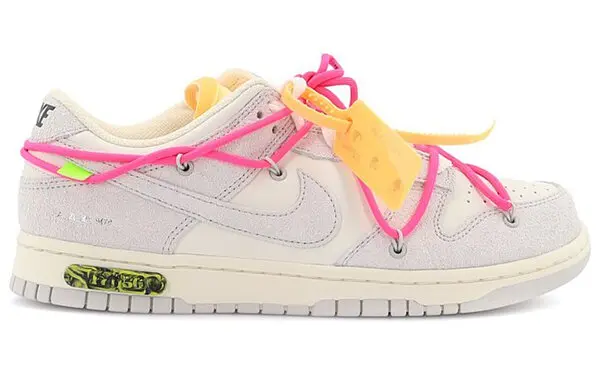 Nike X Off-white Dunk Low "the 50" Lot 17 Sneakers - Gray/white