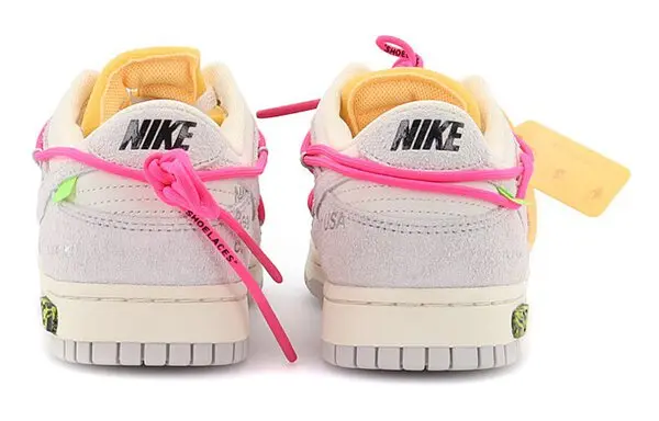 Nike X Off-white Dunk Low "the 50" Lot 17 Sneakers - Gray/white