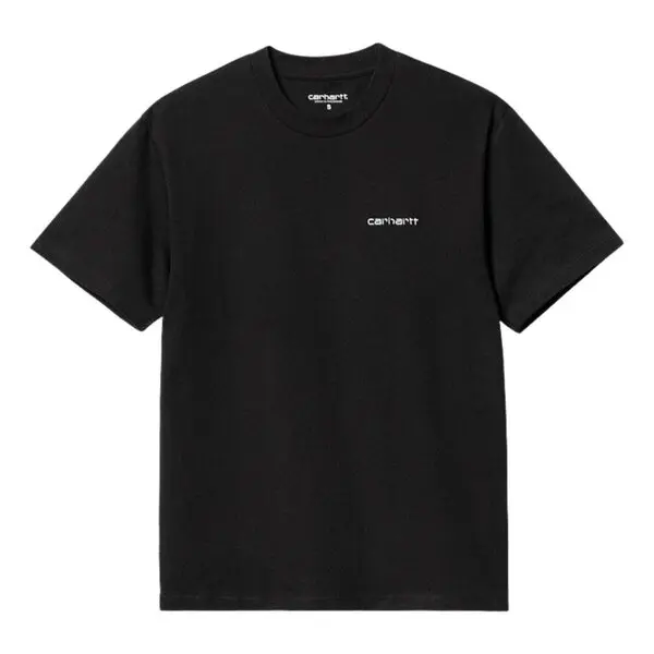 Carhartt Work In Progress Script Embroidery Short Sleeve T-shirt - Black