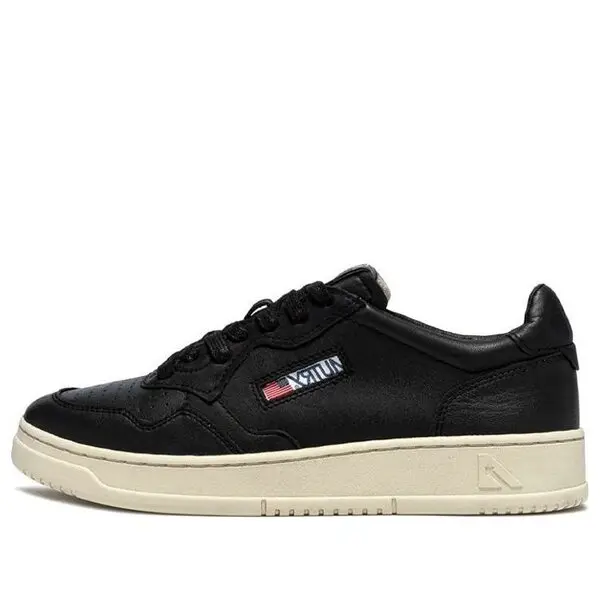 AUTRY Medalist Low Top Goat Leather Sneakers - Black