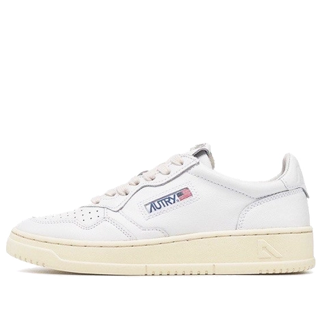 AUTRY Medalist Low Goatskin Sneakers - White