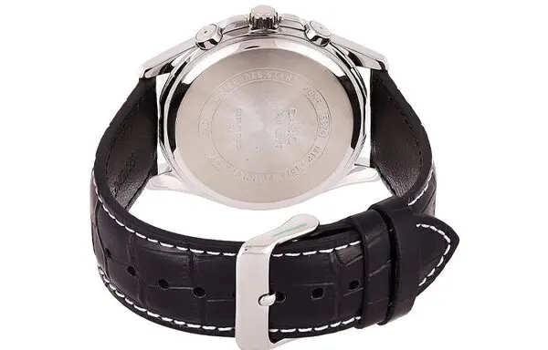 Casio Quartz Analog Watch With Leather Strap - White